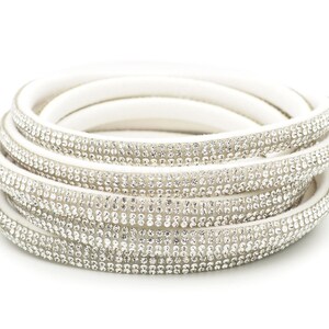 6mm Rhinestone Rope, Crystal Trimming With Velvet Fabric for Fashion ...