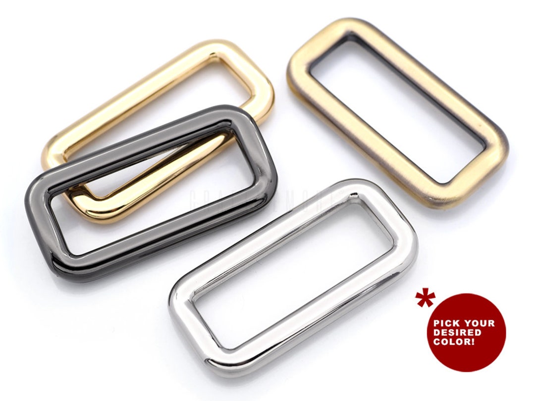 6pcs 1-1/2" Rectangular Ring Metal Loop Slide Buckle Purse Craft ...