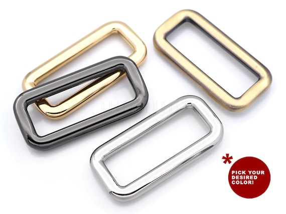 6pcs 1-1/2 Rectangular Ring Metal Loop Slide Buckle - Etsy