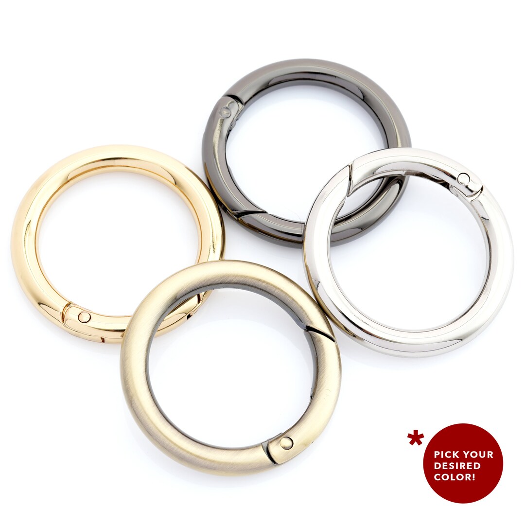 O-rings Snaps Clip 5/8" 3/4" 1" Inch Spring Opening O Ring Keyring ...