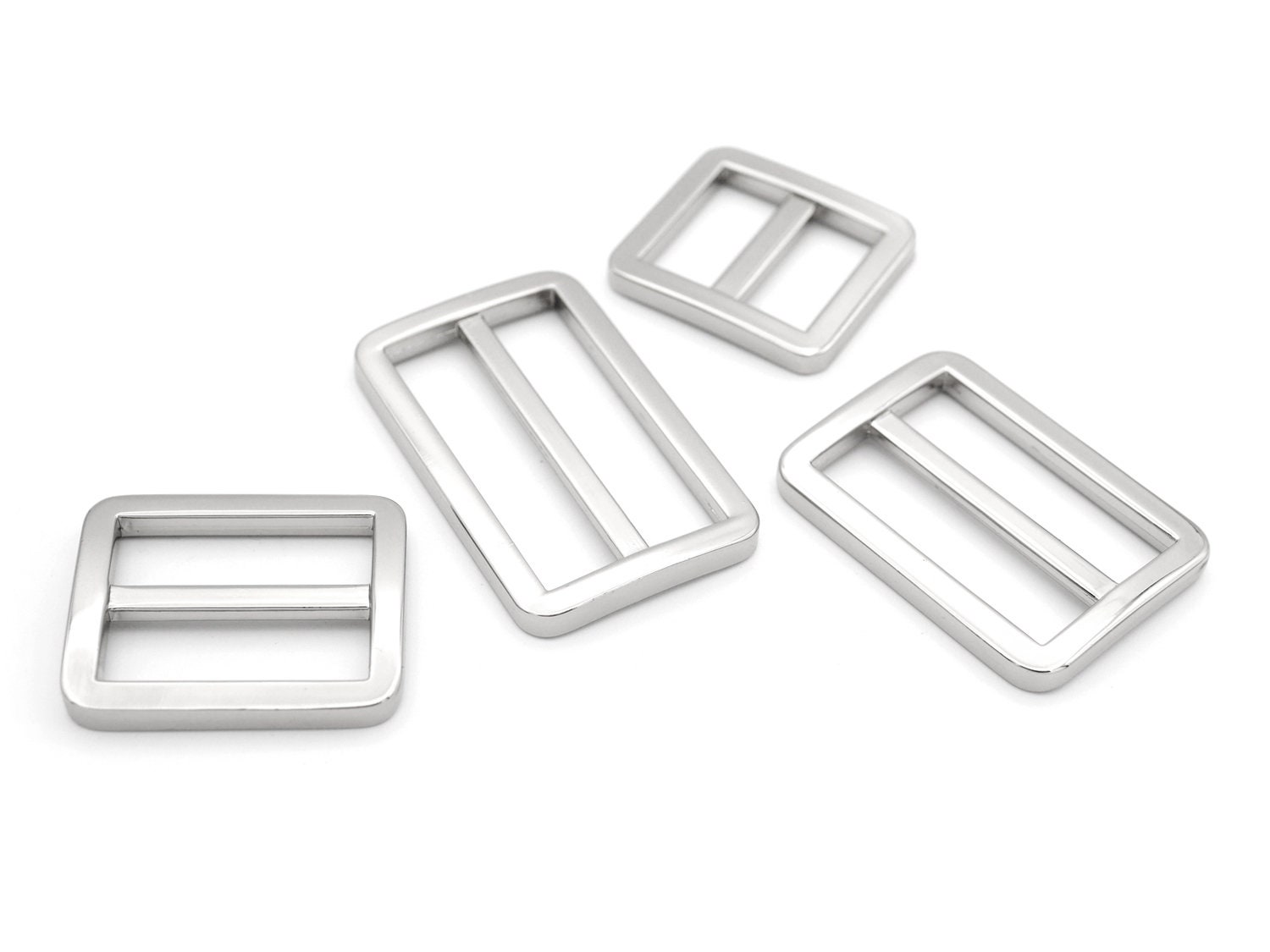 6pack 3/4inch Flat Metal Slide Buckle Triglide Strap Keeper | Etsy