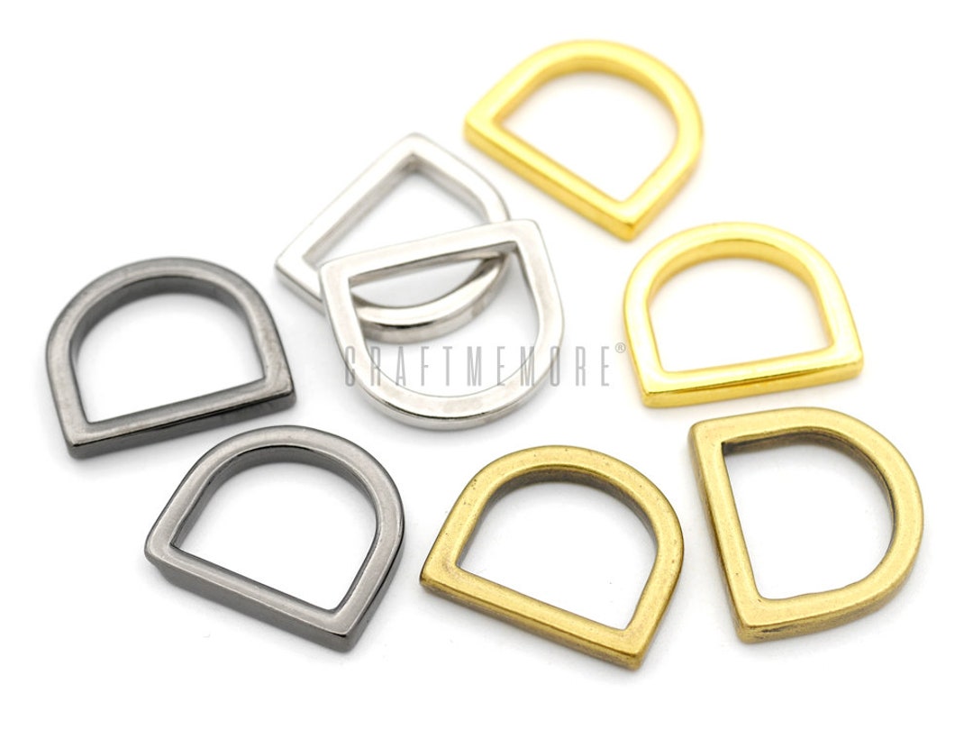 25pack 12mm Tiny Flat Metal D-ring Heavy Duty Findings Bag Making ...