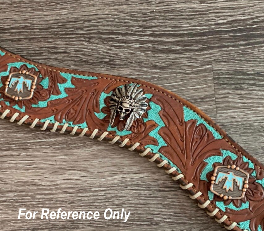 2pcs Skull Concho Screw Back Indian Head Tribal Cheif Conchos - Etsy