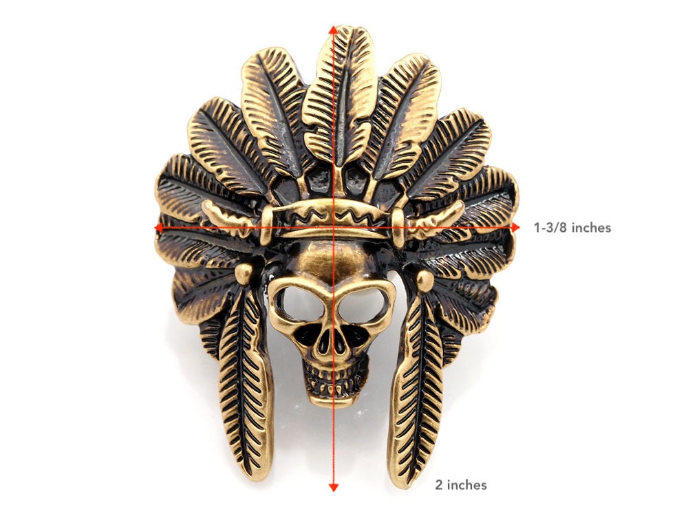 2pcs Skull Concho Screw Back Indian Head Tribal Cheif Conchos - Etsy