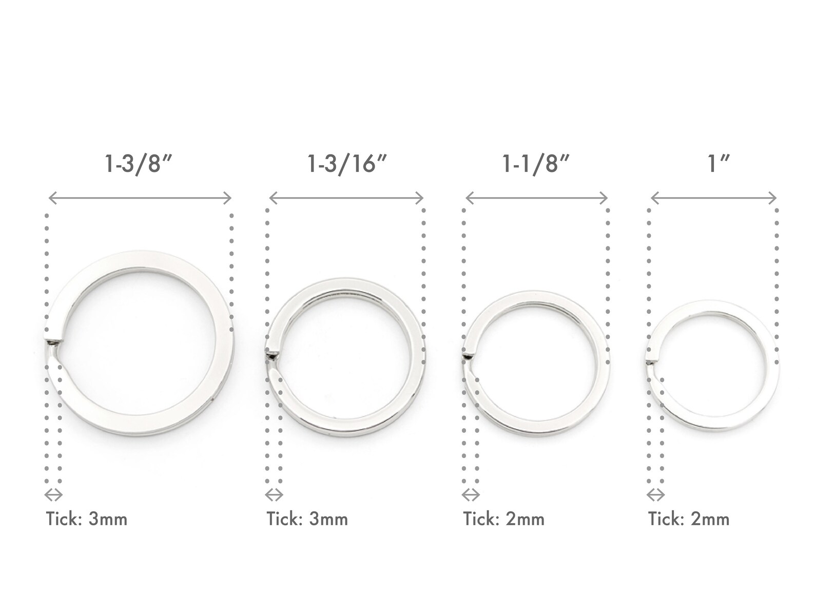 10pcs Split Rings Must-size Round Key Ring Loop Key Fob - Etsy