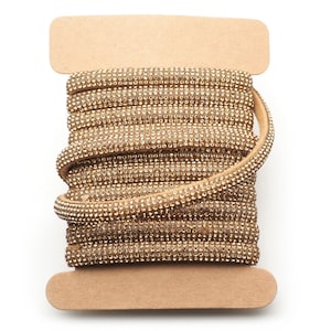 6mm Rhinestone Rope, Crystal Trimming With Velvet Fabric for Fashion ...