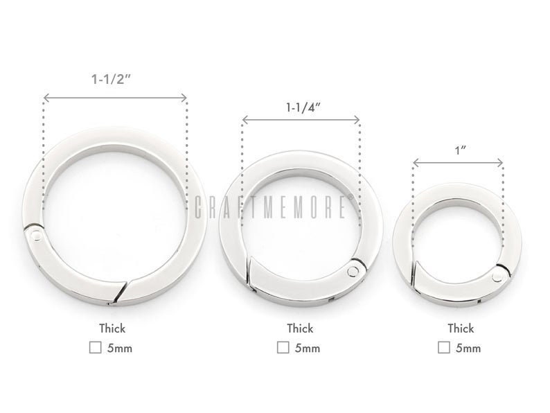 2pack Multi-size Flat Spring O-Rings Snap Clip Hardware for | Etsy
