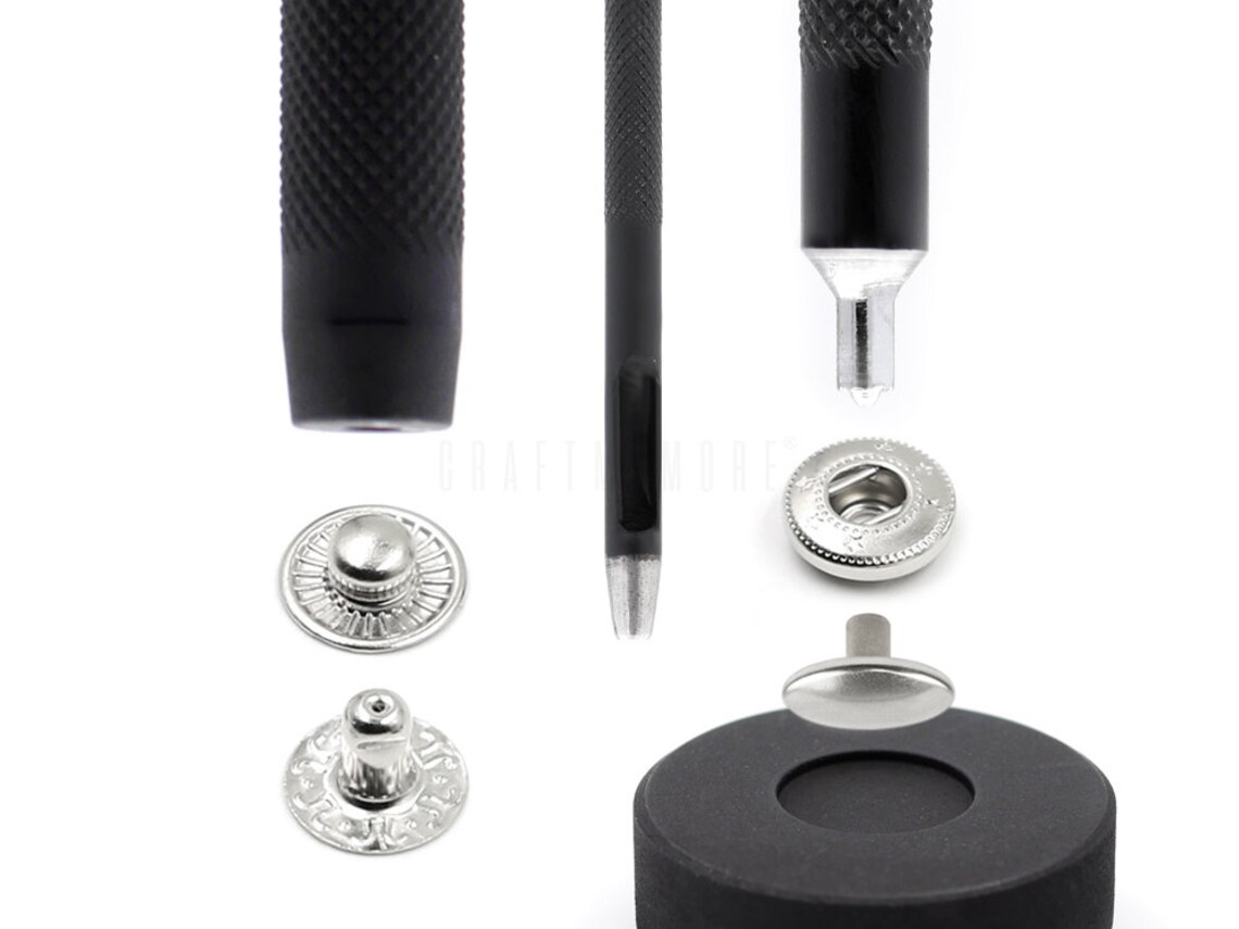 Snap Setter Fastener Kit Button Fixing Tool S-spring Socket Popper ...