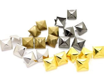 Square Pyramid Studs | Etsy
