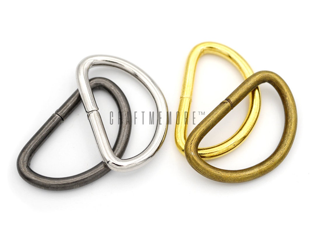 20 Pack 3/4, 1 Inch D-ring Findings Metal Non-welded D Rings for Belts ...