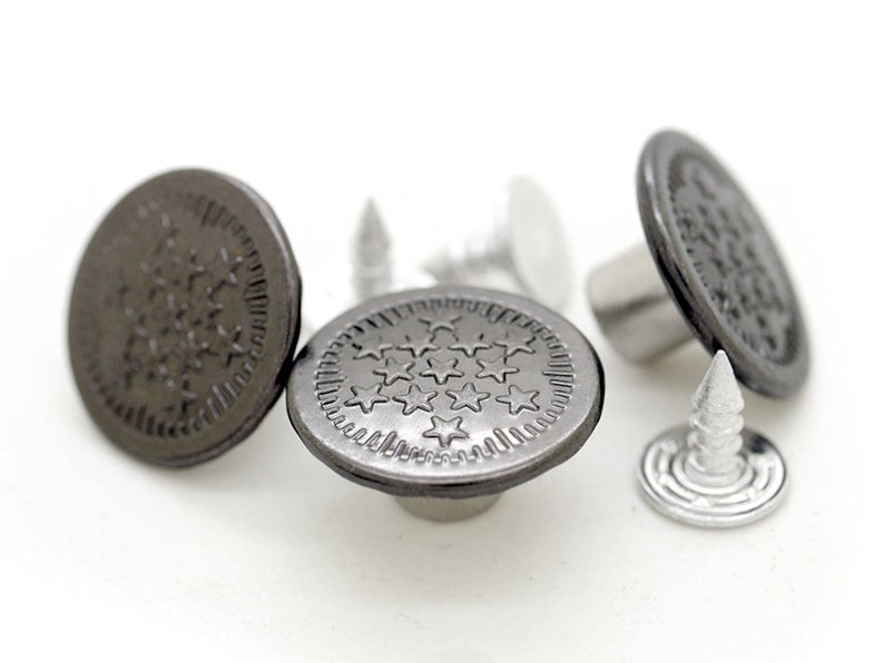 10pack Jean Tack Shank Buttons Star Pattern Jean Tack Buttons | Etsy