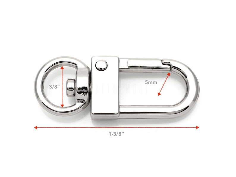 4pcs 3/8wide Push Gate Hooks Alloy Metal Swivel Snap | Etsy