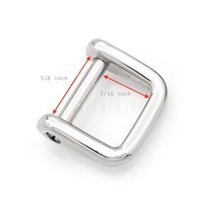 4pcs 5/8 Inch Rectangle Screw Rings Buckle Strap Handle Connector ...