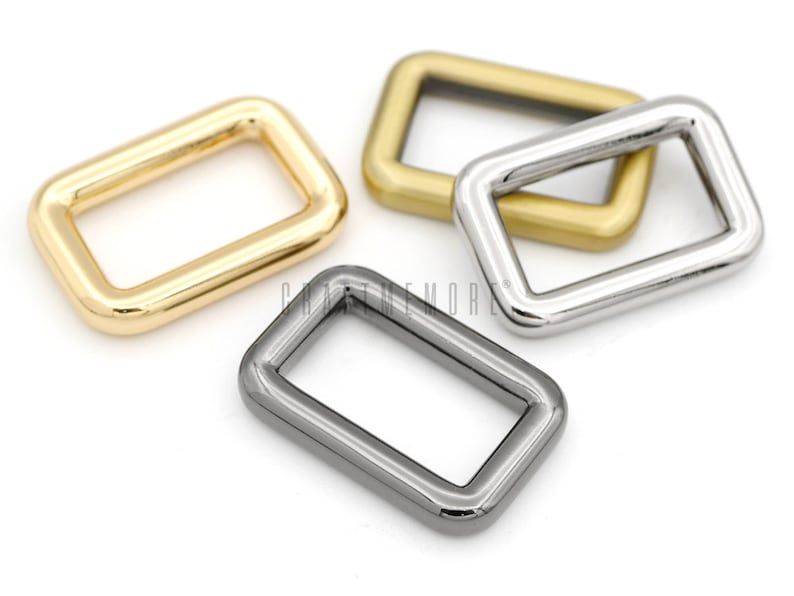 6pcs 3/4 1 Rectangular Ring Metal Loop Slide - Etsy