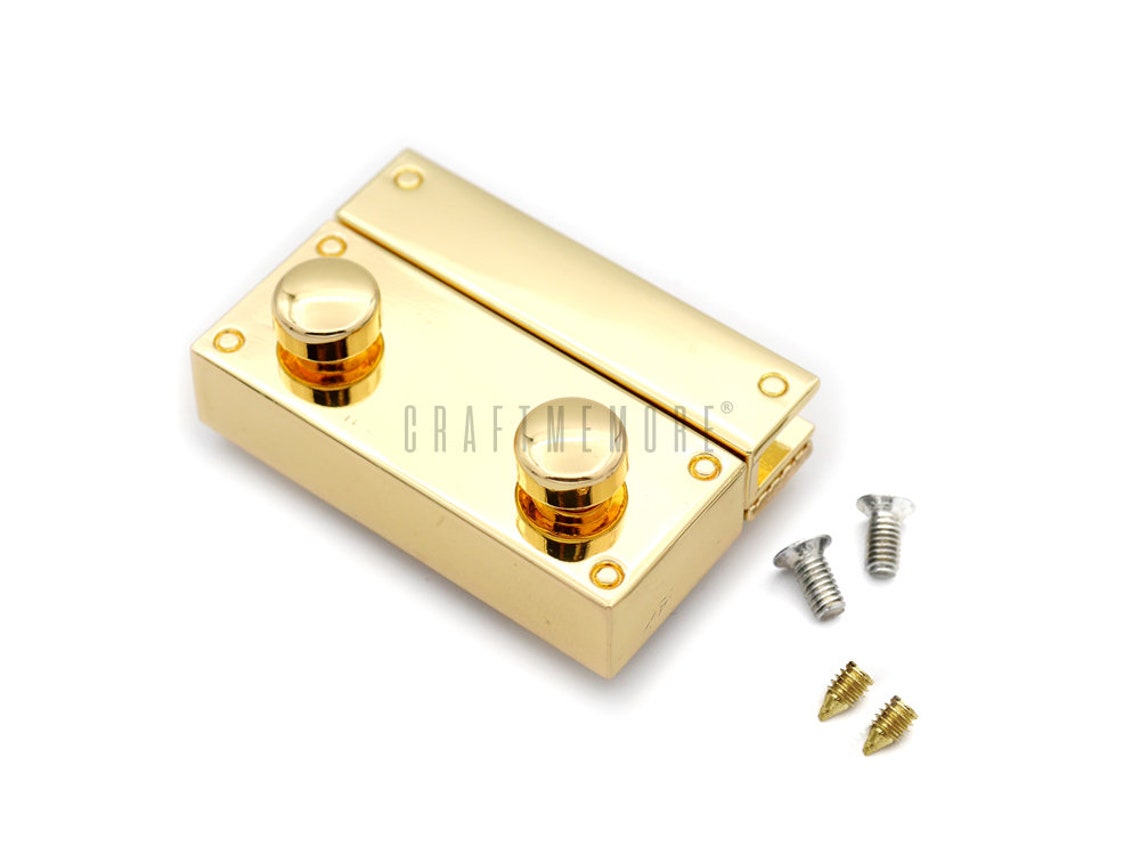 1pc Rectangle Press Lock Clasp Purse Closure Squeeze Turn Lock | Etsy