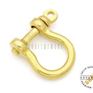 1pc Multi Size Solid Brass Shackle Screw Ring Joint Connect Key Chain ...