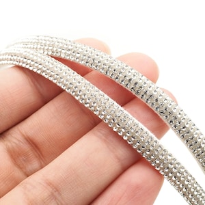 6mm Rhinestone Rope, Crystal Trimming With Velvet Fabric for Fashion ...