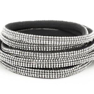 6mm Rhinestone Rope, Crystal Trimming With Velvet Fabric for Fashion ...