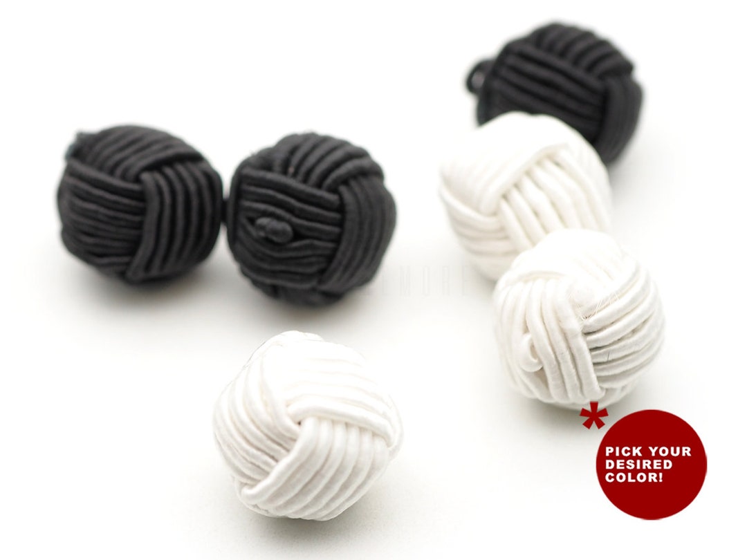 12pcs Chinese Black White Closure Knots Sewing Buttons for Sweater ...