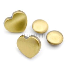 Heart Rivet 12mm Rapid Rivet Studs Metal Heart Shape Decorative Leather ...