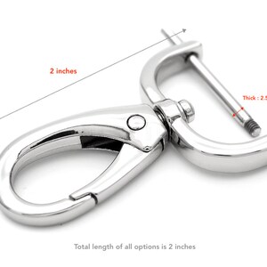 2pcs Detachable Snap Hook Swivel Clasp With Screw Bar Bag Strap ...
