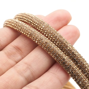 6mm Rhinestone Rope, Crystal Trimming With Velvet Fabric for Fashion ...