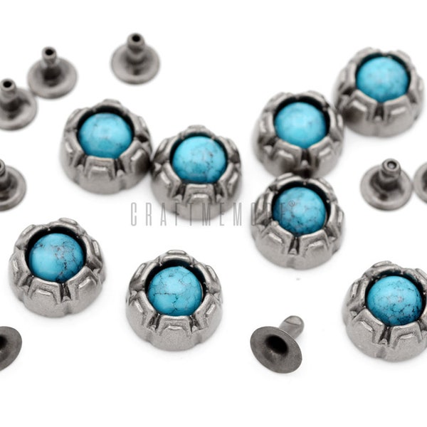 Turquoise Rivets - Etsy
