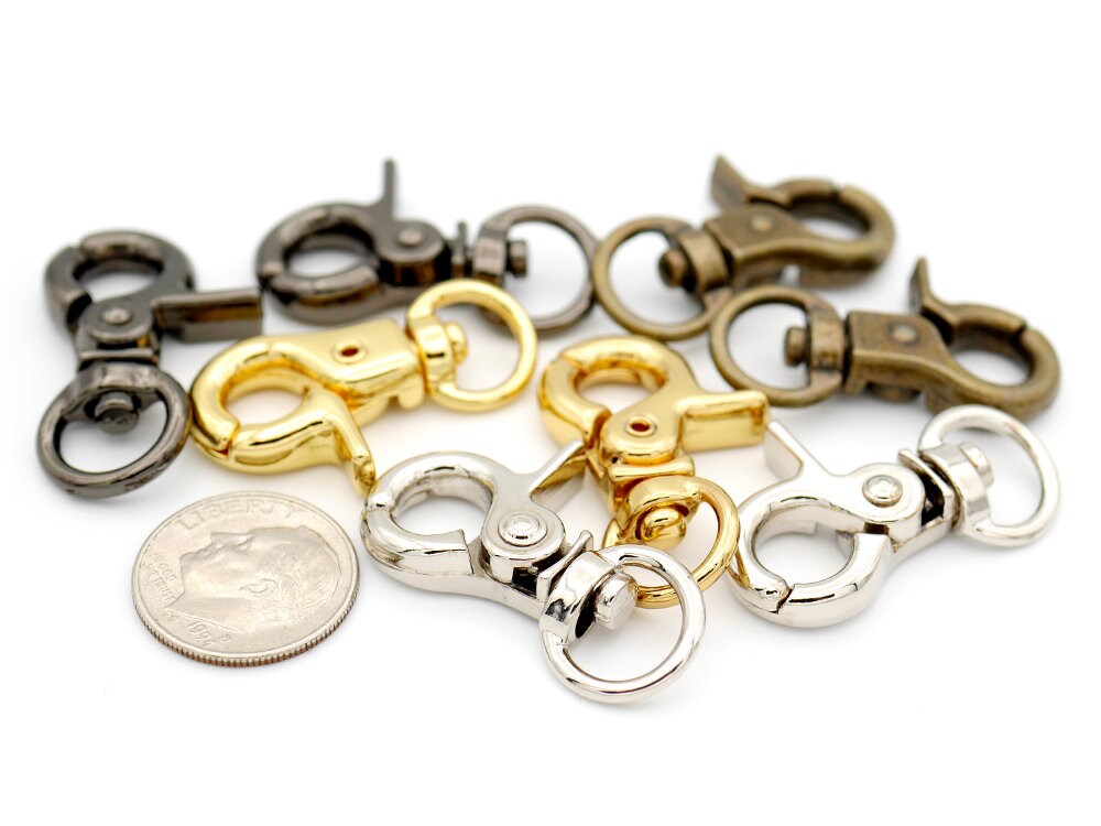 10pack Tiny Swivel Trigger Snap Hooks Landyard Clip Purse Lobster Clasp ...