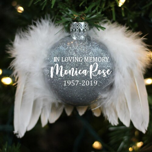 In Loving Memory Christmas Ornament Personalized Wood Photo - Etsy