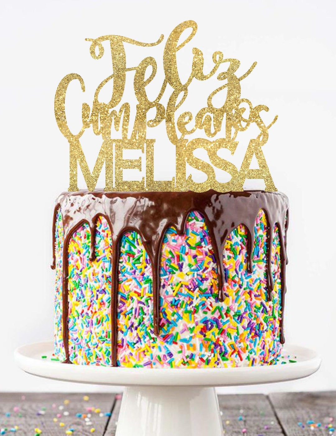 Feliz Cumpleanos Cake Topper Feliz Cumpleaños Cake Topper - Etsy
