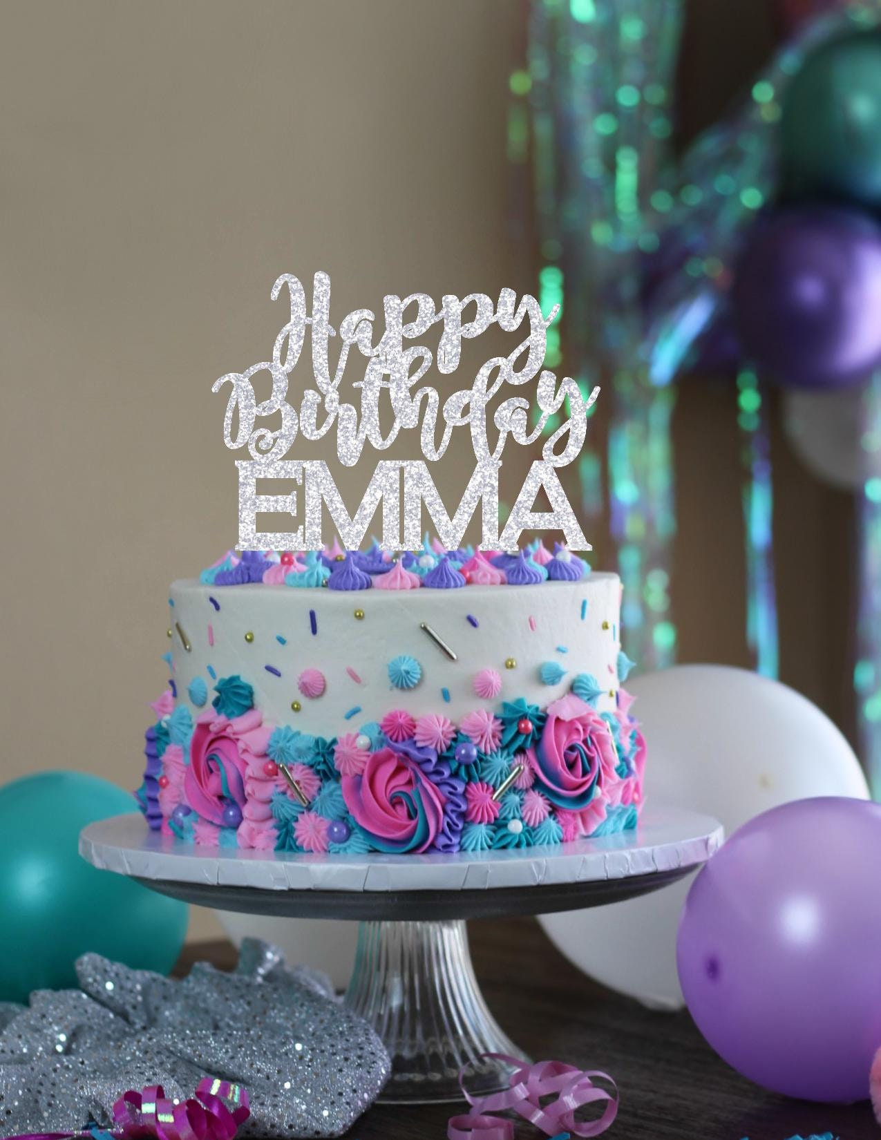 Purple 18th Birthday Cake