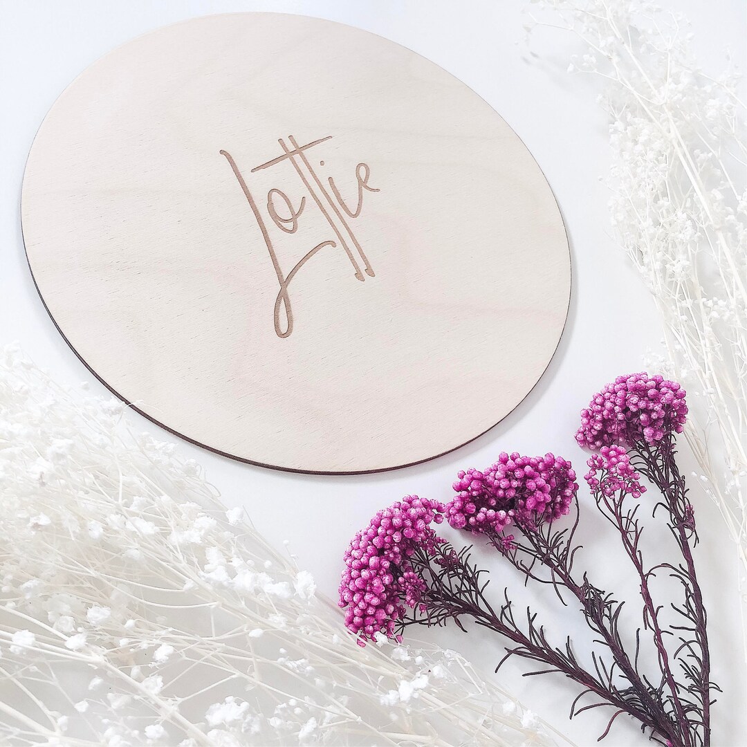 Customised Wooden Engraved Plaque, Wooden Engraved Circle, Engraved ...