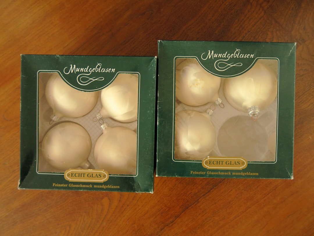 Vintage German Christmas Baubles in Original Boxes 2 Sets / 7 - Etsy