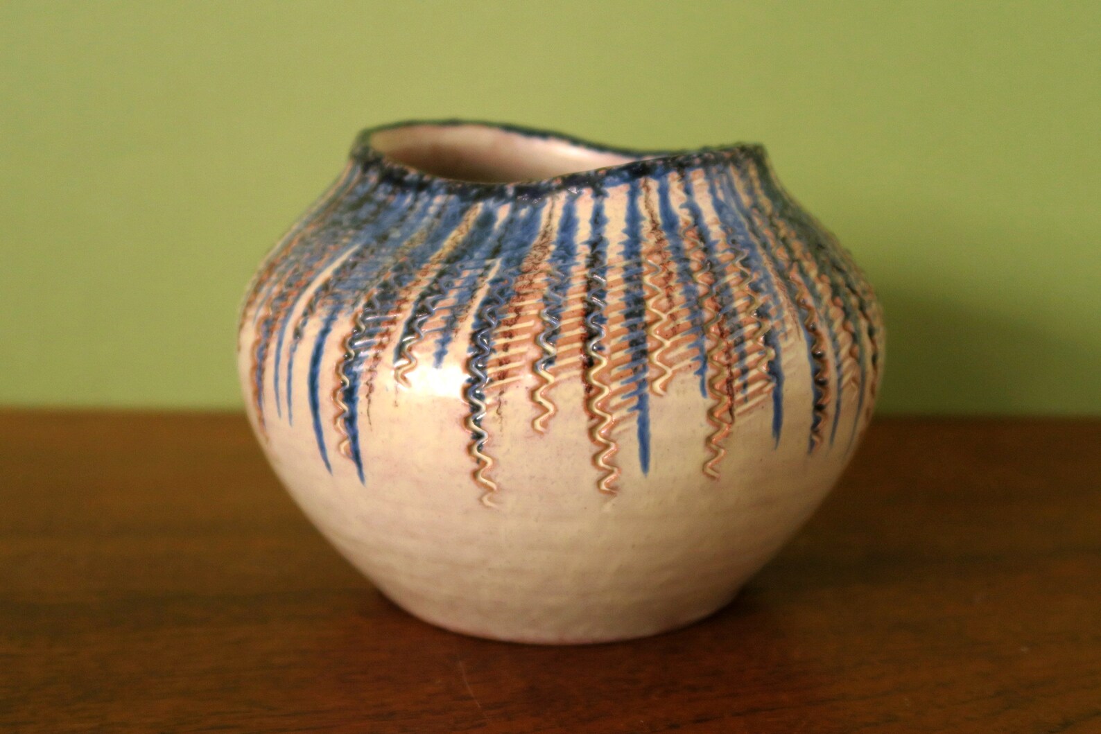 Vintage Ceramic Art Vase Studio Pottery, Vase for Flowers, Glaze, Mid ...