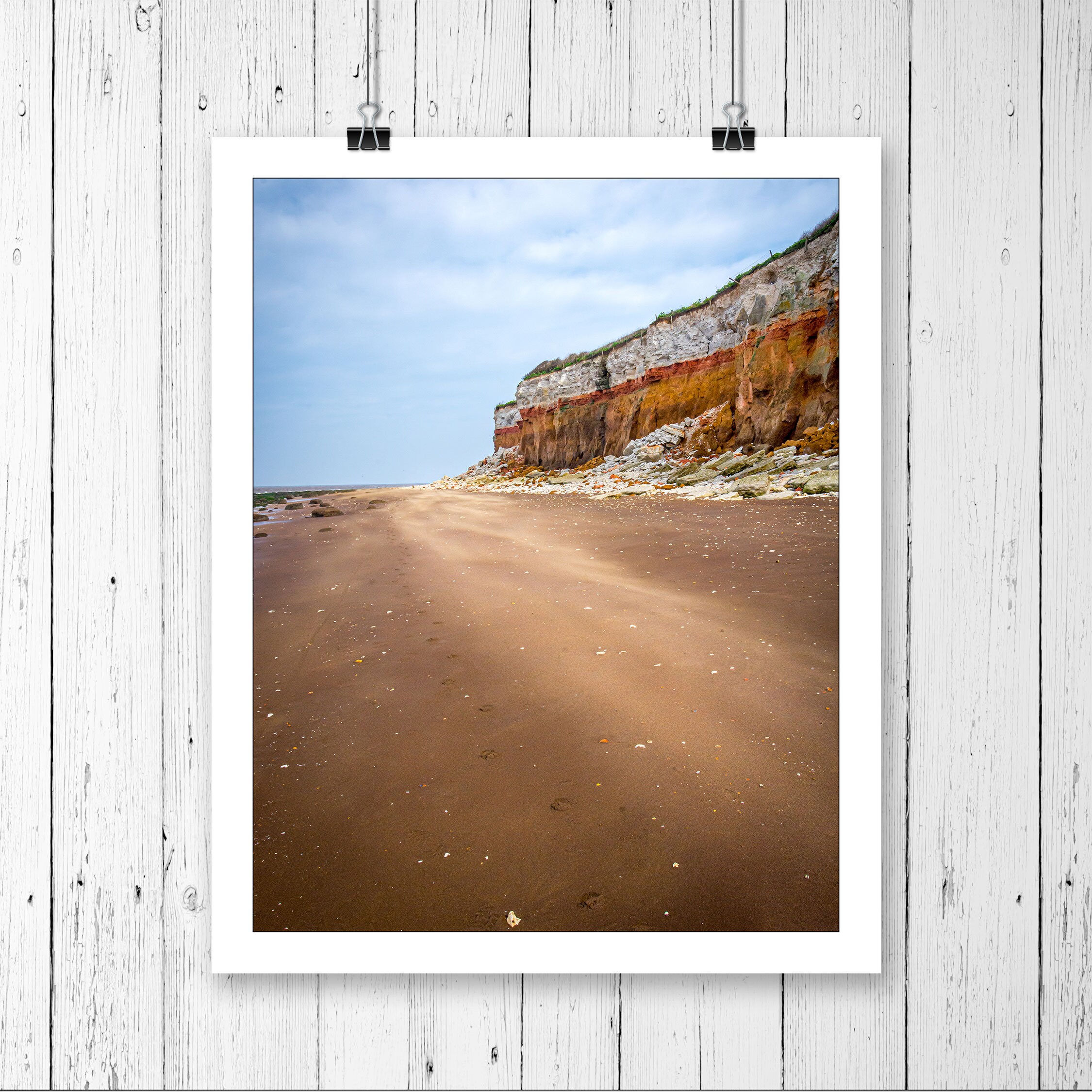 Hunstanton Beach Landscape Norfolk Coastal Framed Photo - Etsy