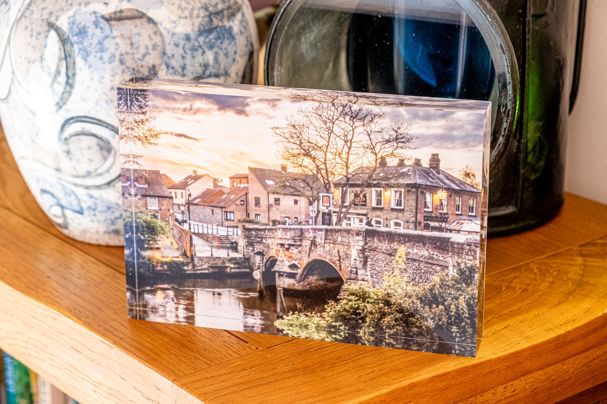 Norwich City Paperweight Resin, Norfolk Sunset Print, Desk Accessories ...