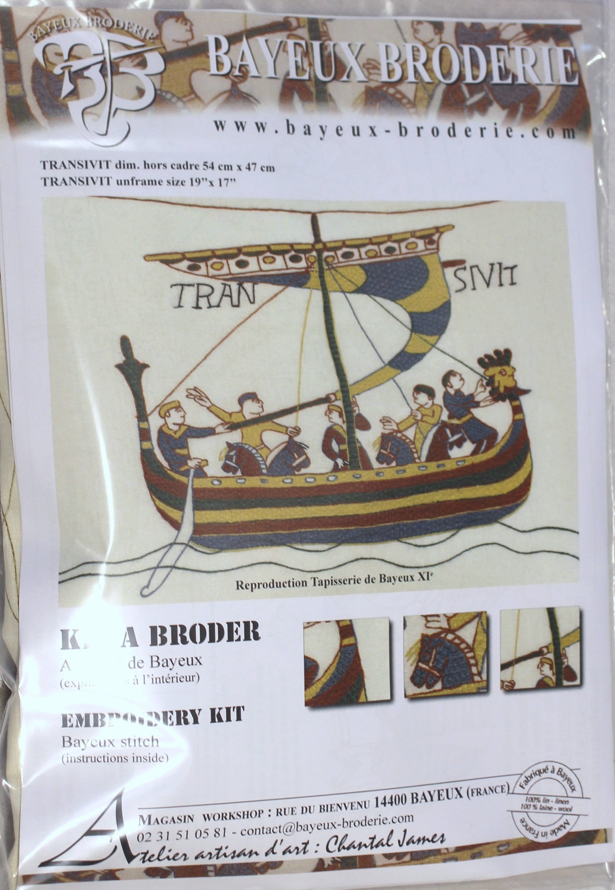 Kit of Embroidery With Bayeux's Stitch. Reproduction of Bayeux Tapestry ...