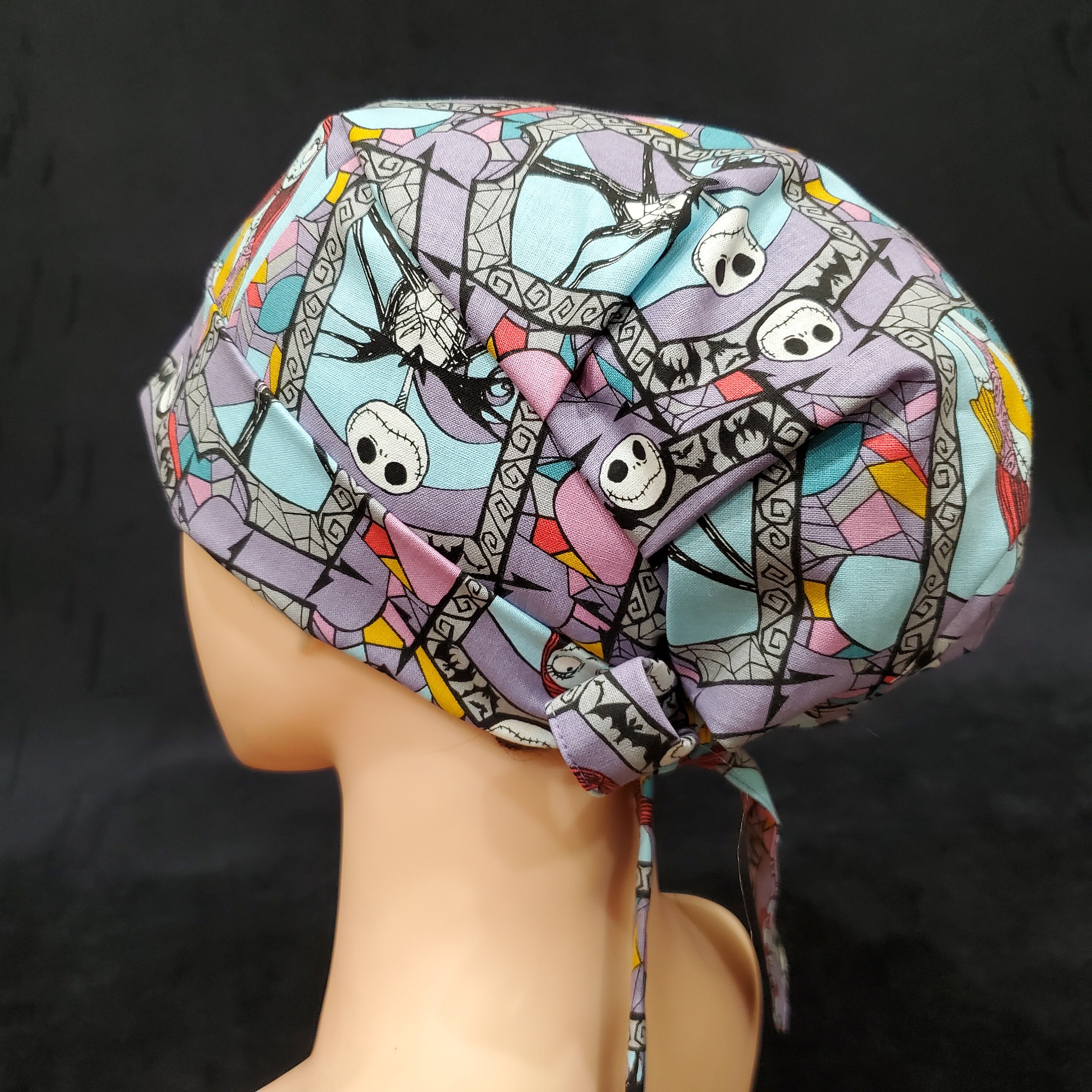 Jack and Sally Scrub Cap With Toggle Strap Tie Comfortable Fit - Etsy