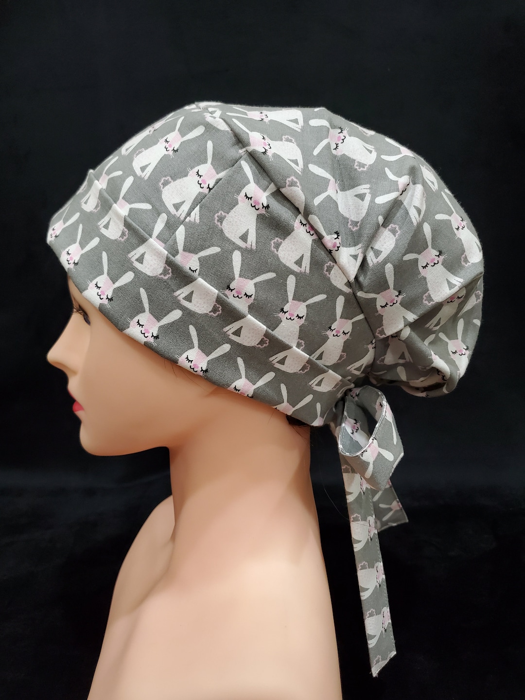 Bunny Rabbit Scrub Cap With Toggle Strap Tie Comfortable Fit - Etsy