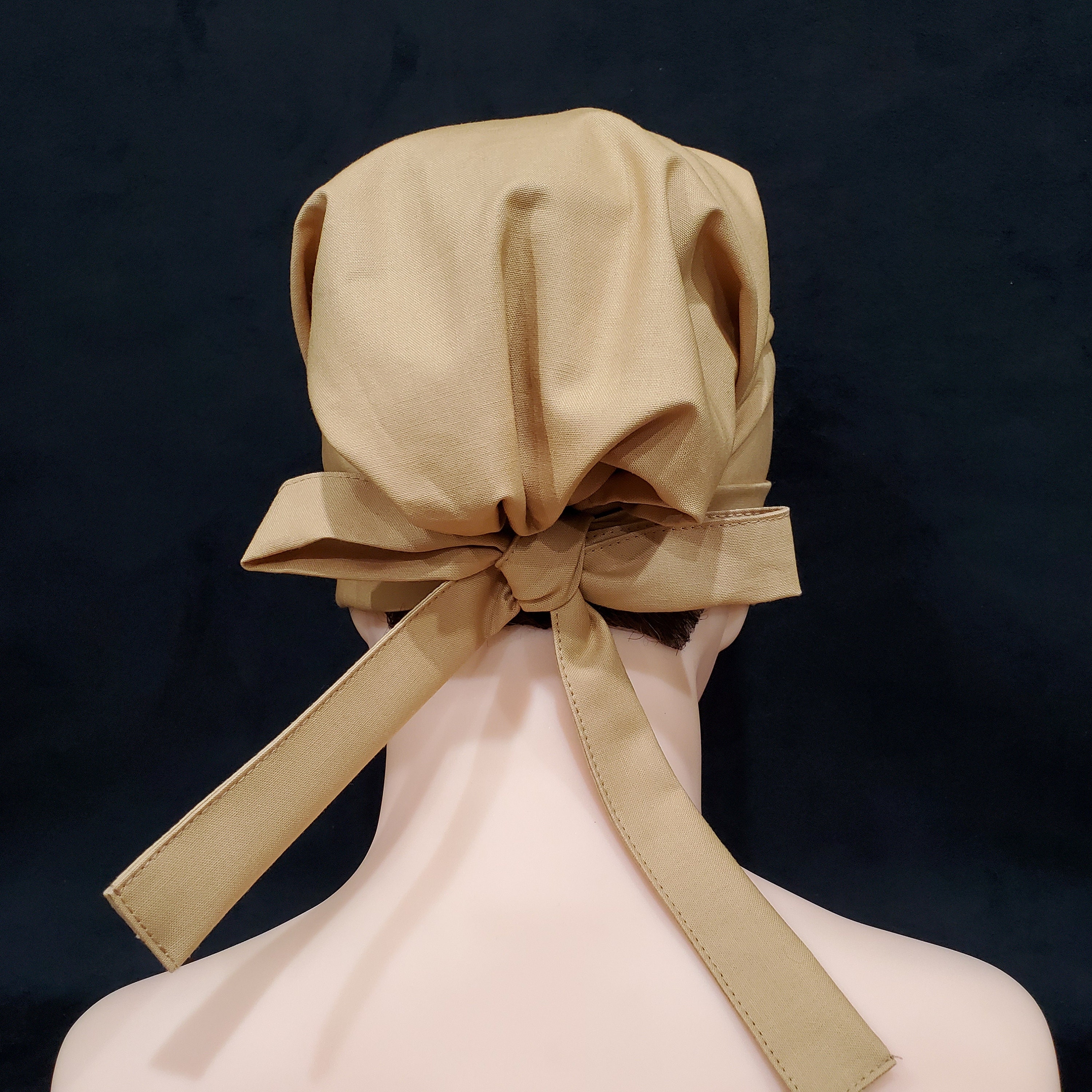 Solid Beige Scrub Cap With Toggle Strap Tie Comfortable Fit | Etsy