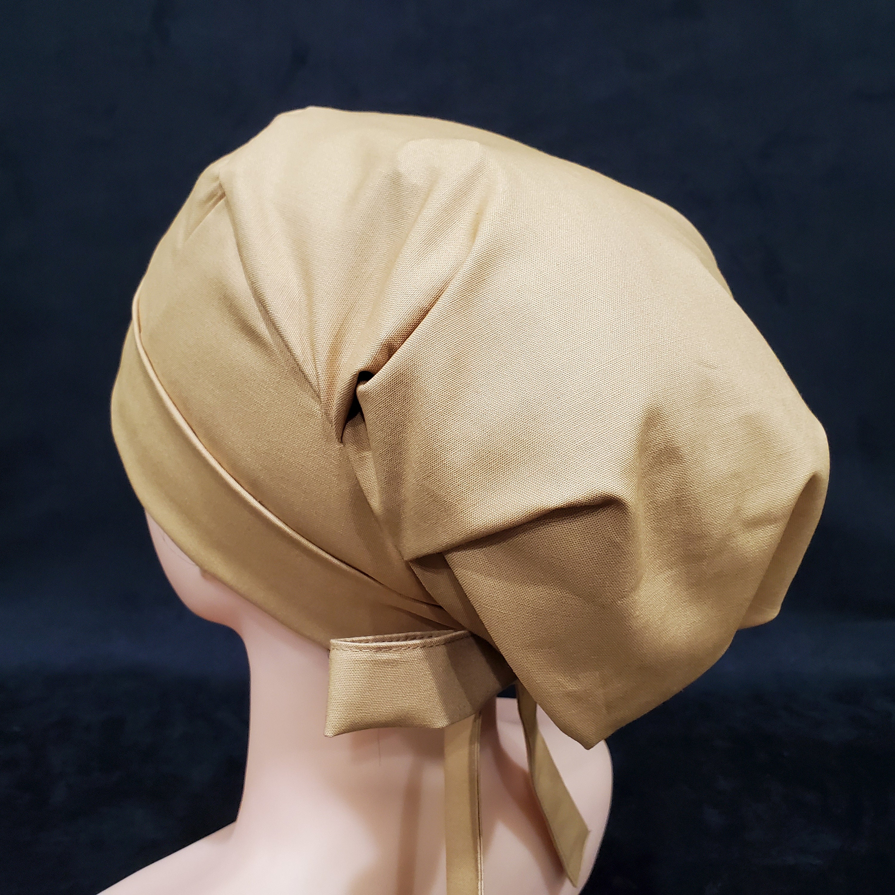 Solid Beige Scrub Cap With Toggle Strap Tie Comfortable Fit | Etsy