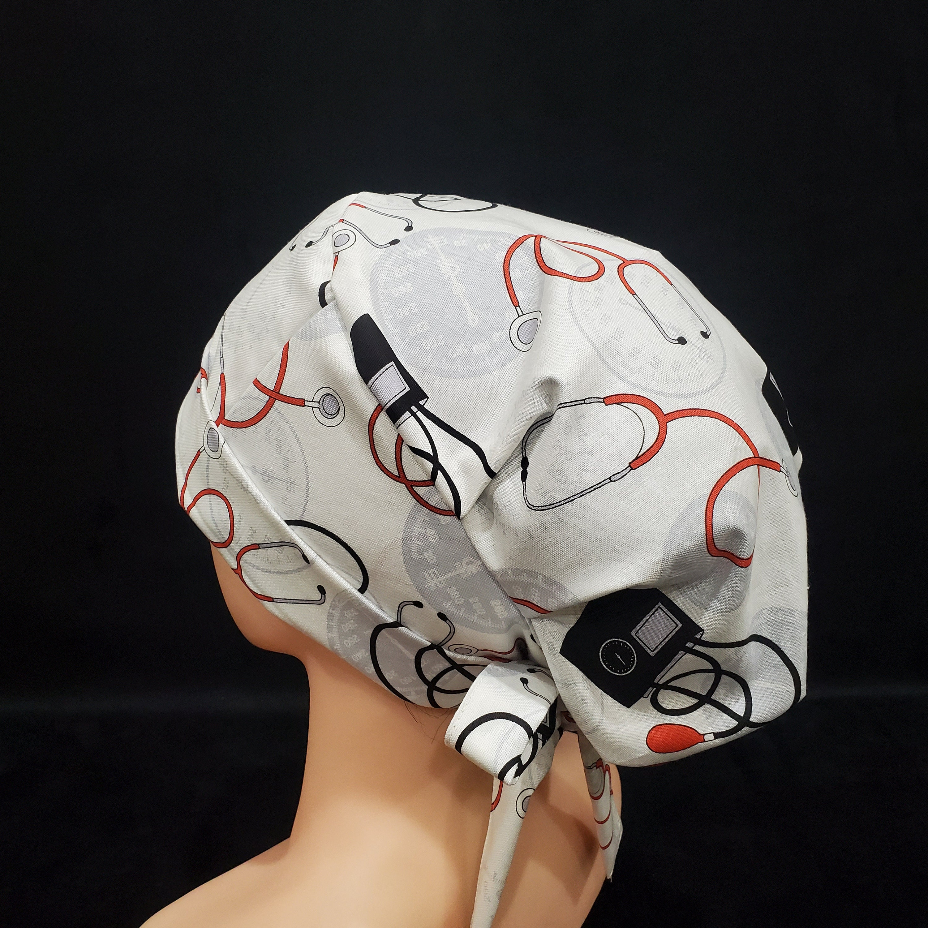 Scrub Cap With Toggle Strap Tie Stethoscope and - Etsy