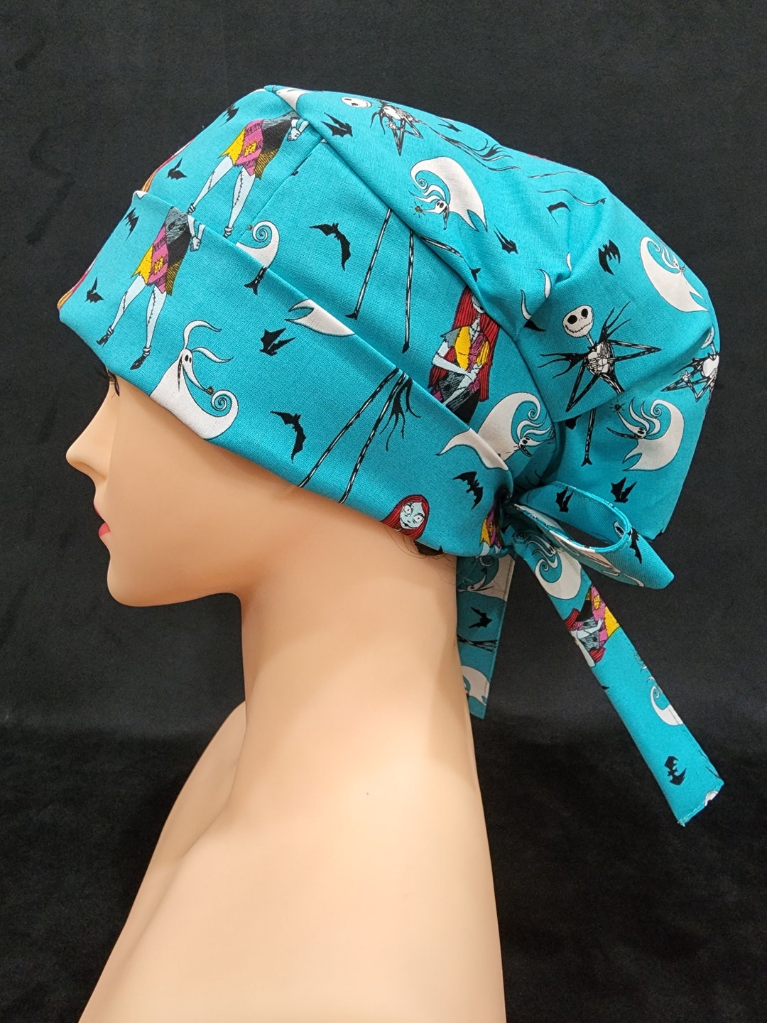 Jack and Sally With Zero Scrub Cap With Toggle Strap Tie Comfortable ...