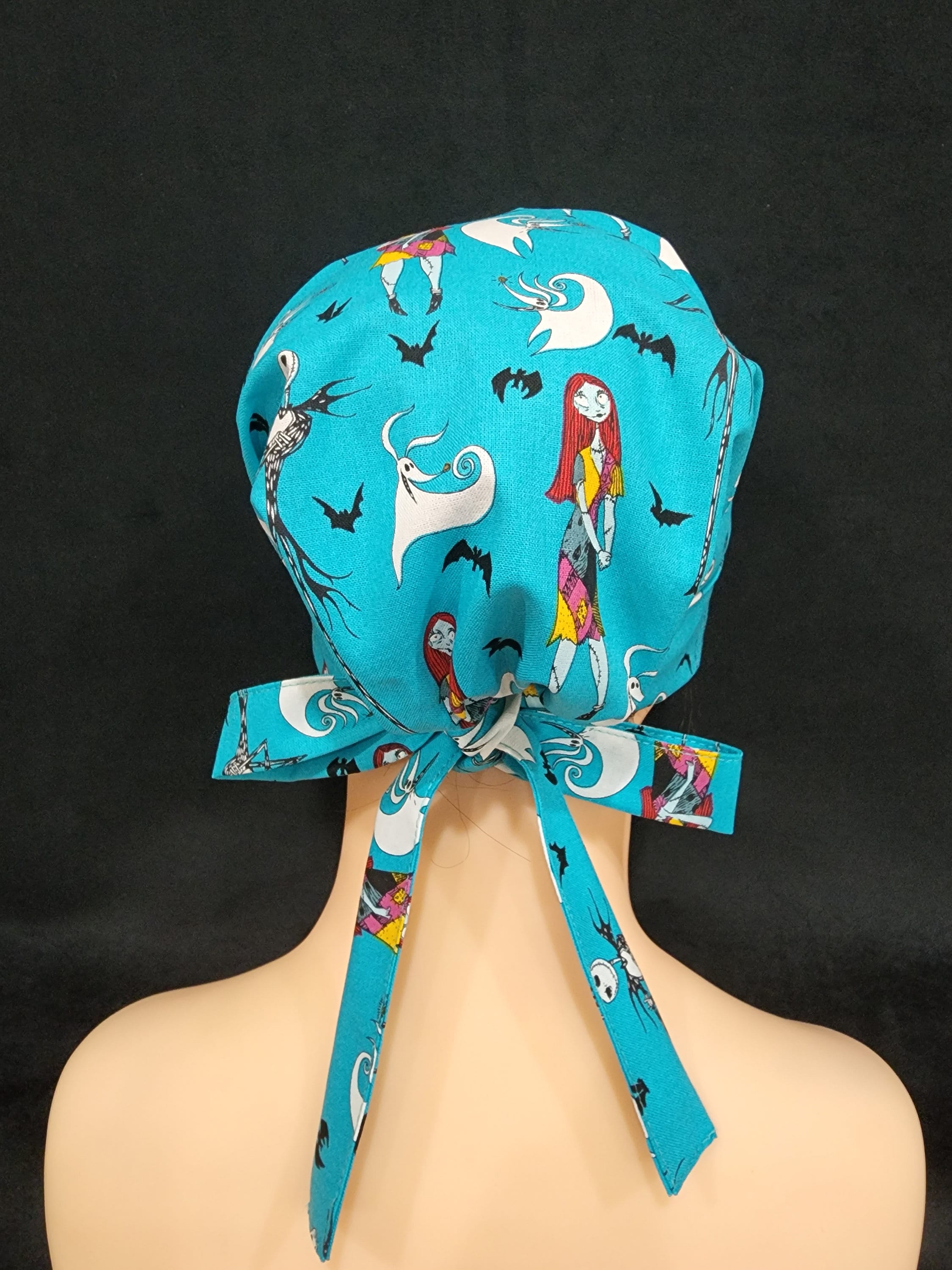 Jack and Sally With Zero Scrub Cap With Toggle Strap Tie - Etsy