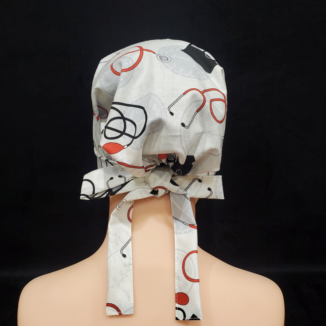 Scrub Cap With Toggle Strap Tie Stethoscope and - Etsy