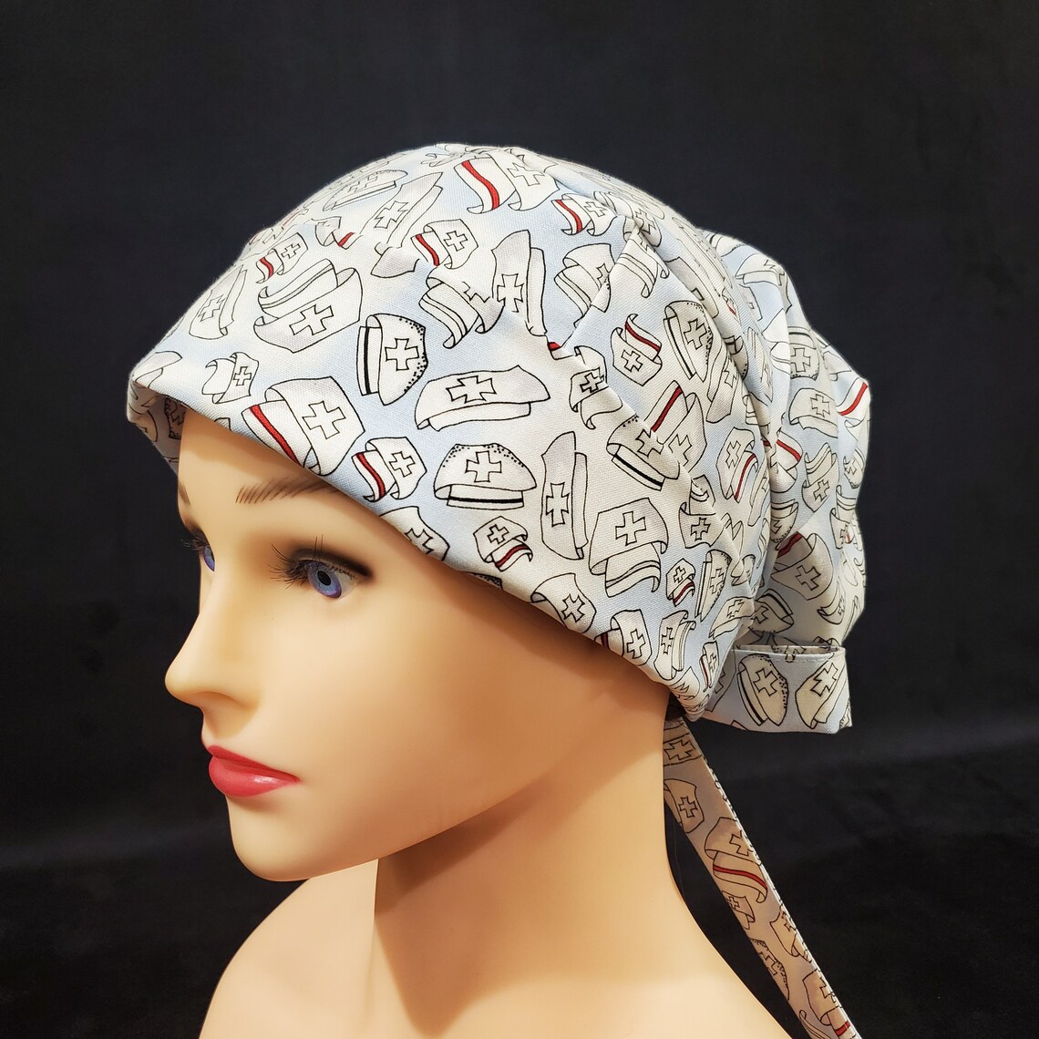 Nurse Hat Scrub Cap With Toggle Strap Tie Comfortable Fit - Etsy