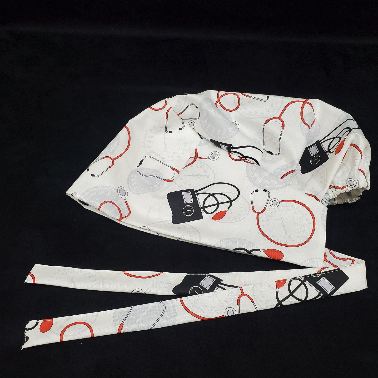 Scrub Cap With Toggle Strap Tie Stethoscope and - Etsy