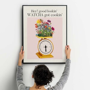 Retro Kitchen Scale Print, Kitchen Appliance Art, Kitchen Decor ...