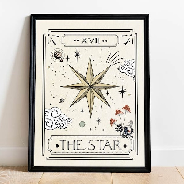 The Star Tarot Card Prints - Etsy