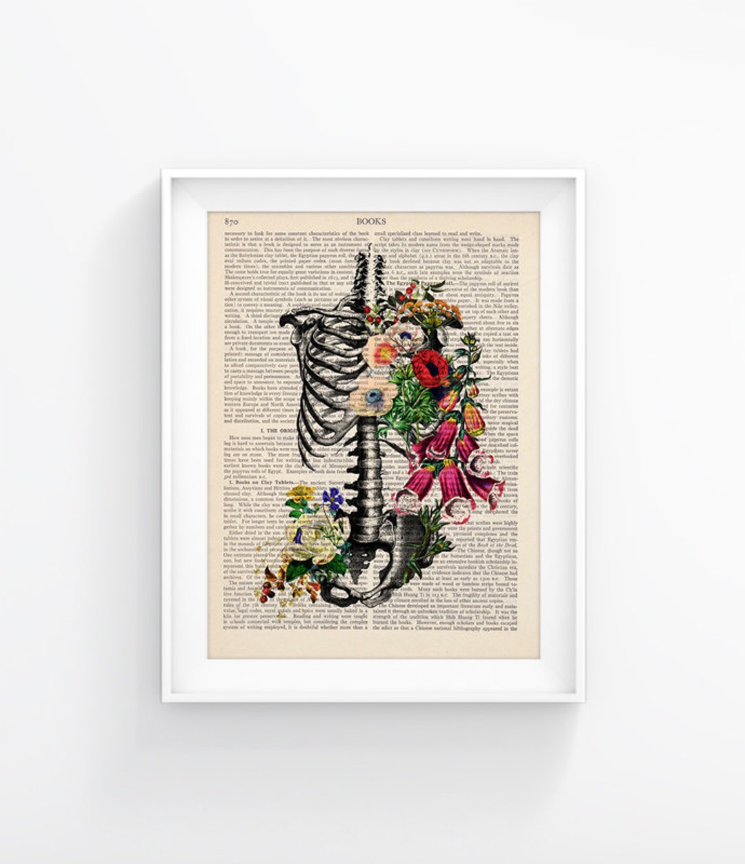 Anatomy Print, Medical Poster, Vintage Illustration Flowers Blooming ...